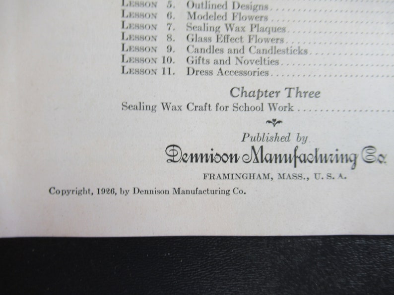 Vintage 1926 Dennison Sealing Wax Craft Booklet Antique - Etsy