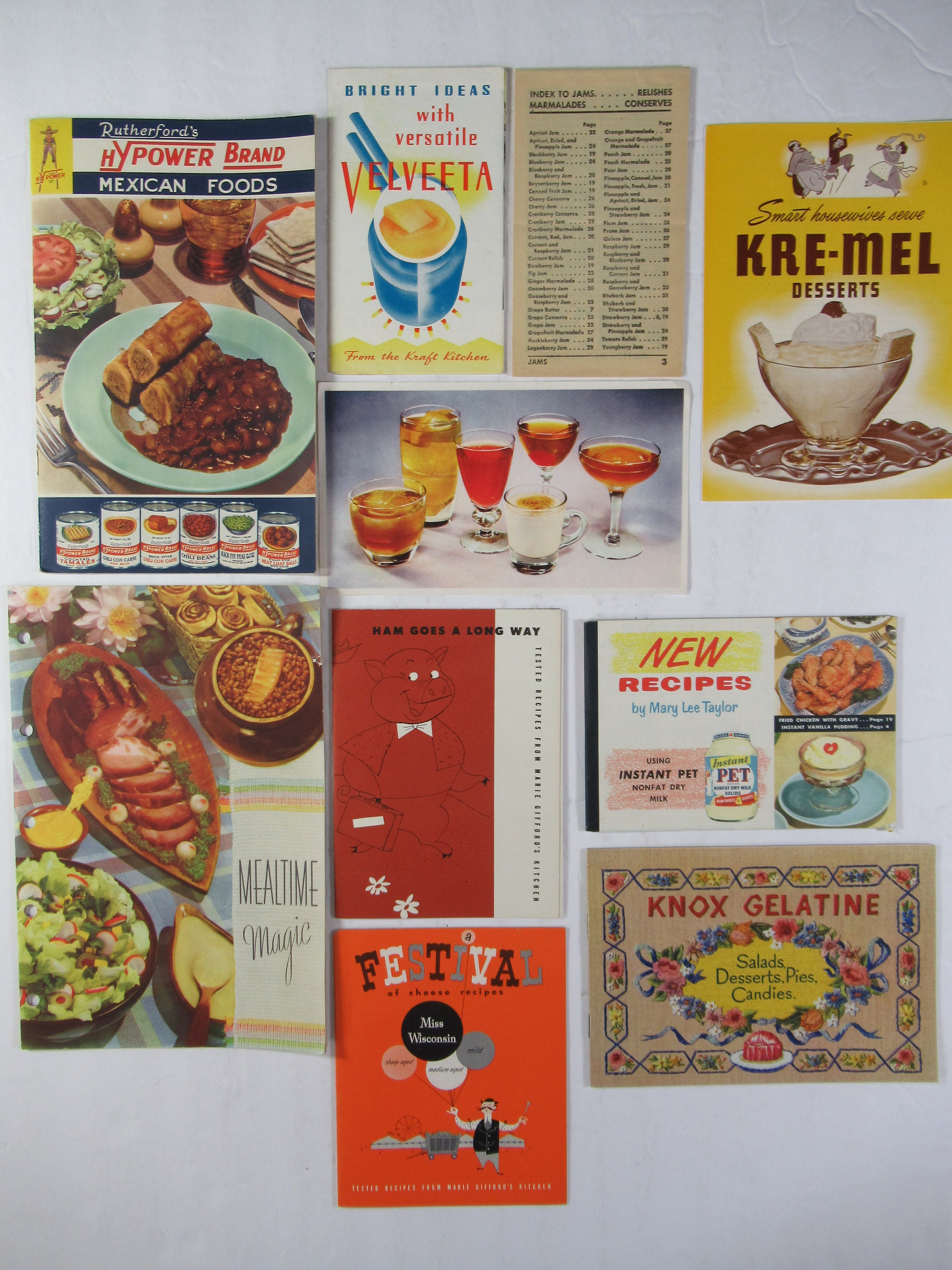 Vintage Advertising Recipe Booklet Brochure Lot, Armour Meat, Velveeta ...