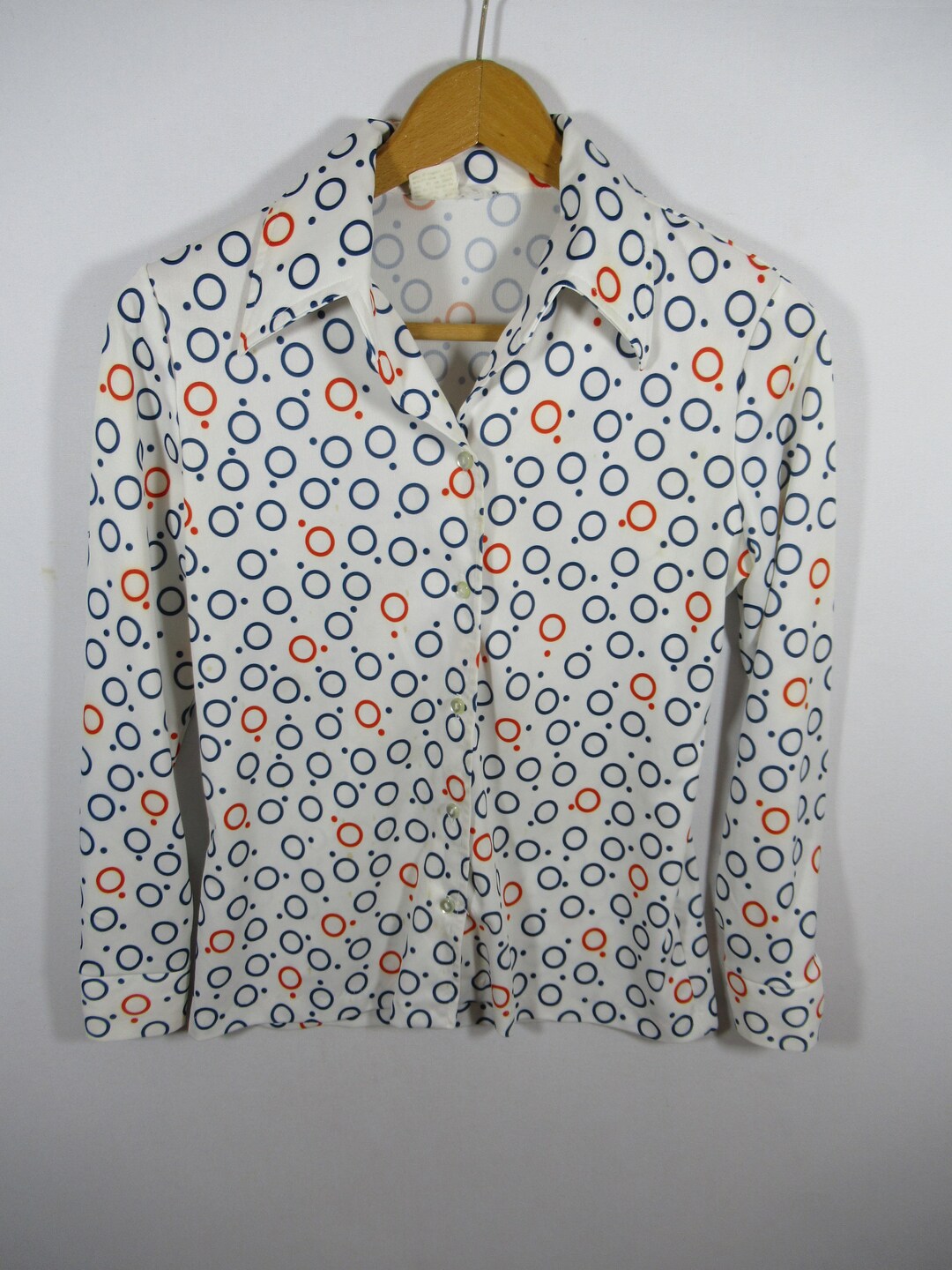 Vintage 70s Butterfly Collar Disco Shirt, Women's, Polyester, Koko ...