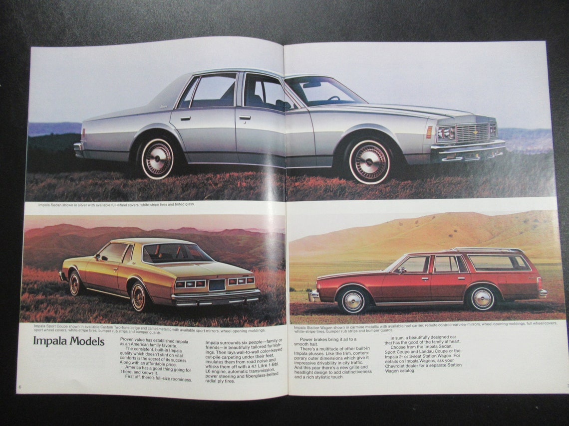 1979 Chevrolet Caprice Classic and Impala Brochure, Vintage Chevy ...