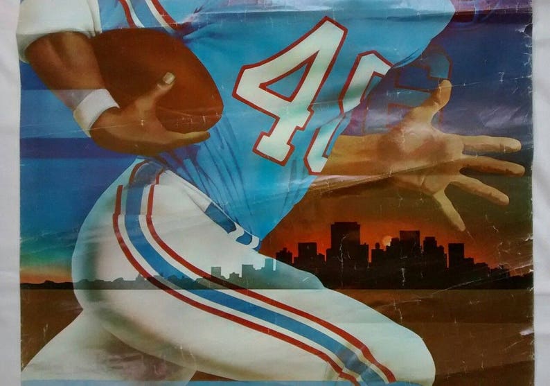 Vintage Original 1975 Houston Oilers NFL Football Poster - Etsy