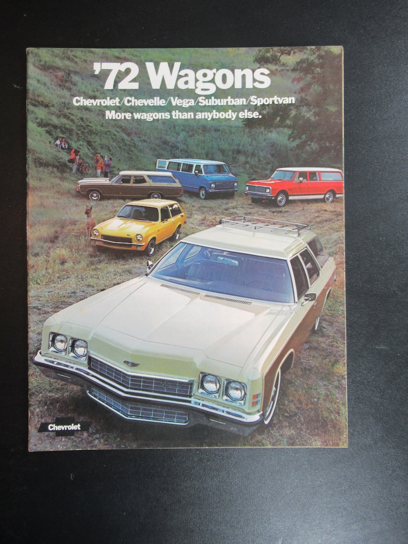 1972 Chevrolet Wagons Brochure Chevelle Vega Suburban, Vintage Chevy ...