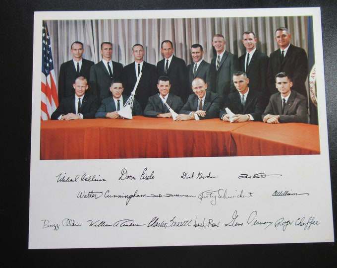 NASA Astronaut Group 3 Print With Simulated Autographs, Vintage Space ...