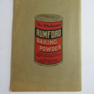 Vintage Rumford Baking Powder Common Sense Cookbook Booklet by Lily ...