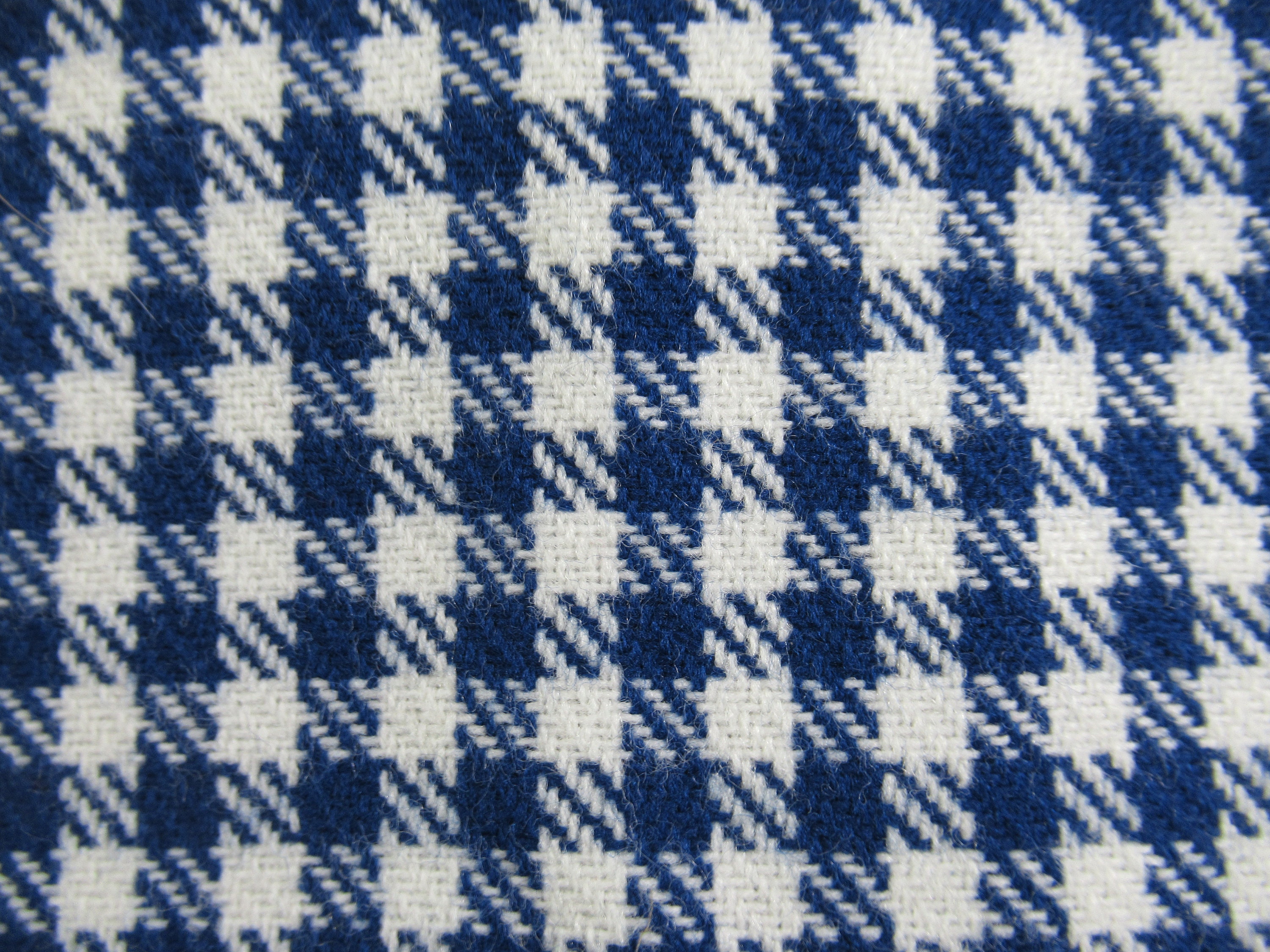 Vintage Acrylic Faux Wool Blue White Check Fabric, 1 Yard - Etsy