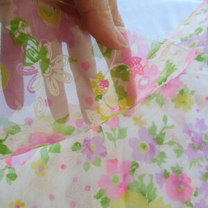 Vintage Flocked Sheer Floral Fabric, by the Yard - Etsy