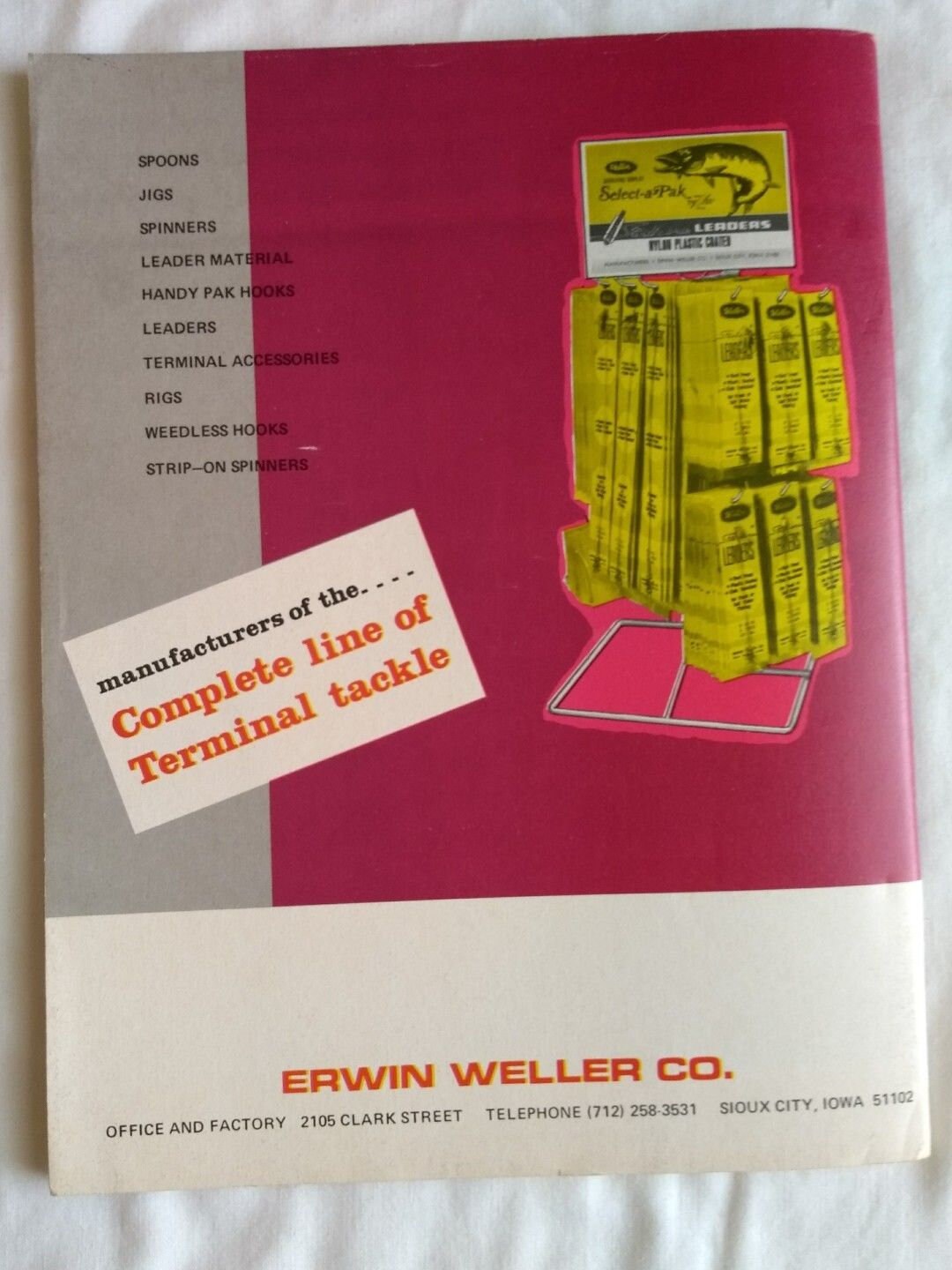 Vintage Weller Fishing Tackle 1971 Catalogue, Brochure de vente ...