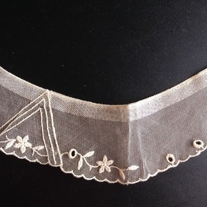 Vintage Lace Netting Embroidered Collar, Net - Etsy
