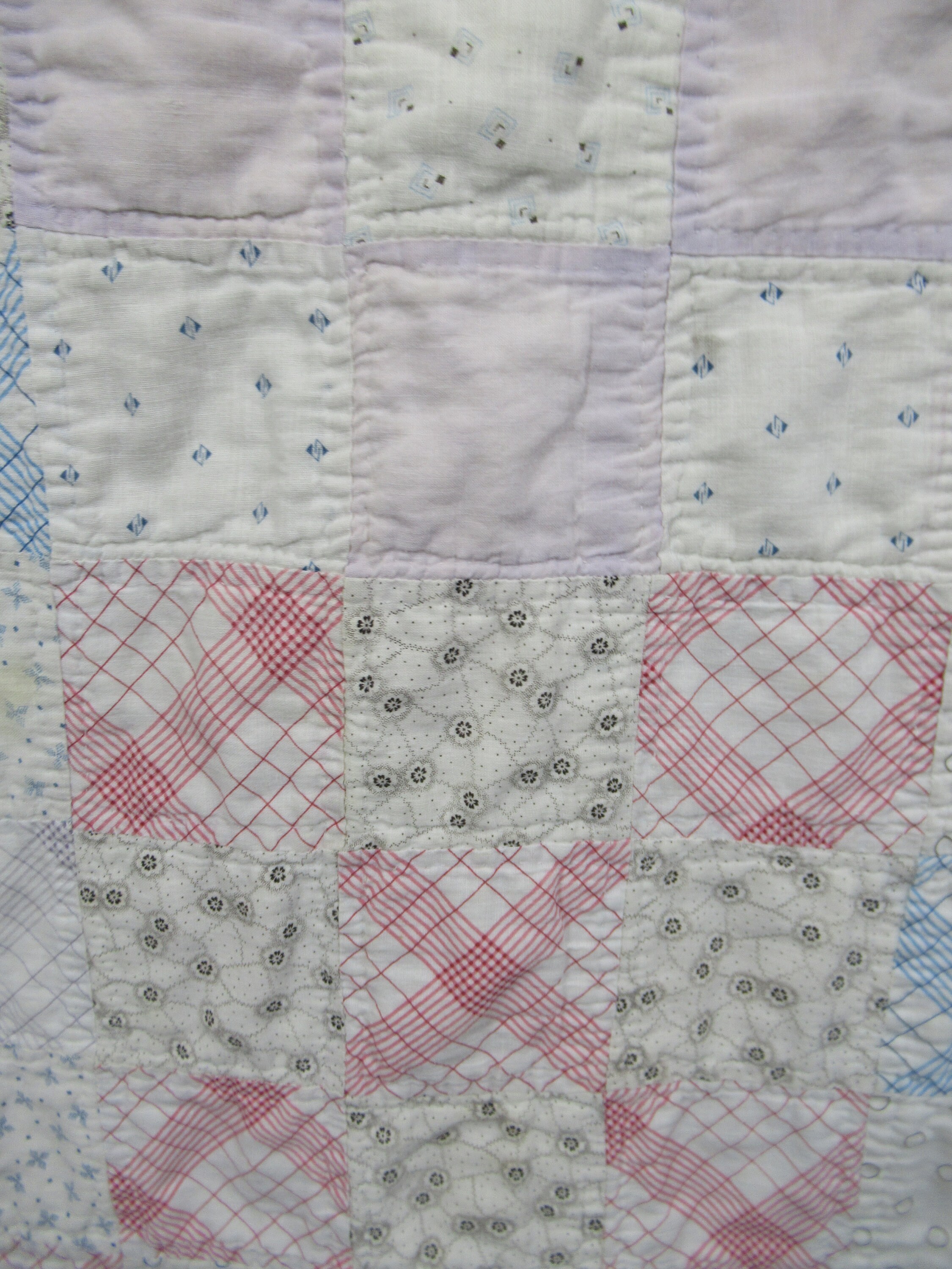 Antique Vintage Hand Stitched Calico Patchwork Quilt 52x88 - Etsy