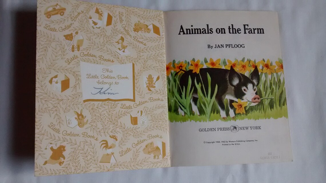 Vintage Little Golden Book Animals on the Farm Jan Pfloog - Etsy