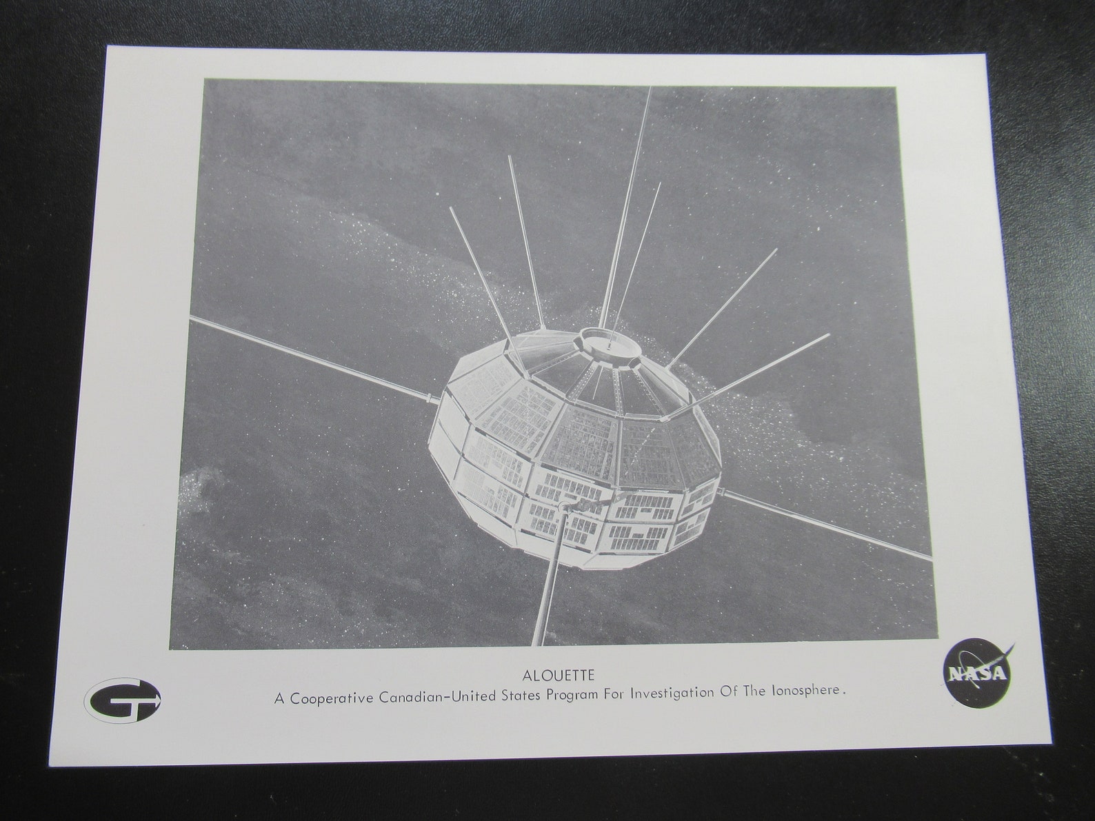 NASA Alouette Satellite Print, Canadian, United States, Space, 1960s ...