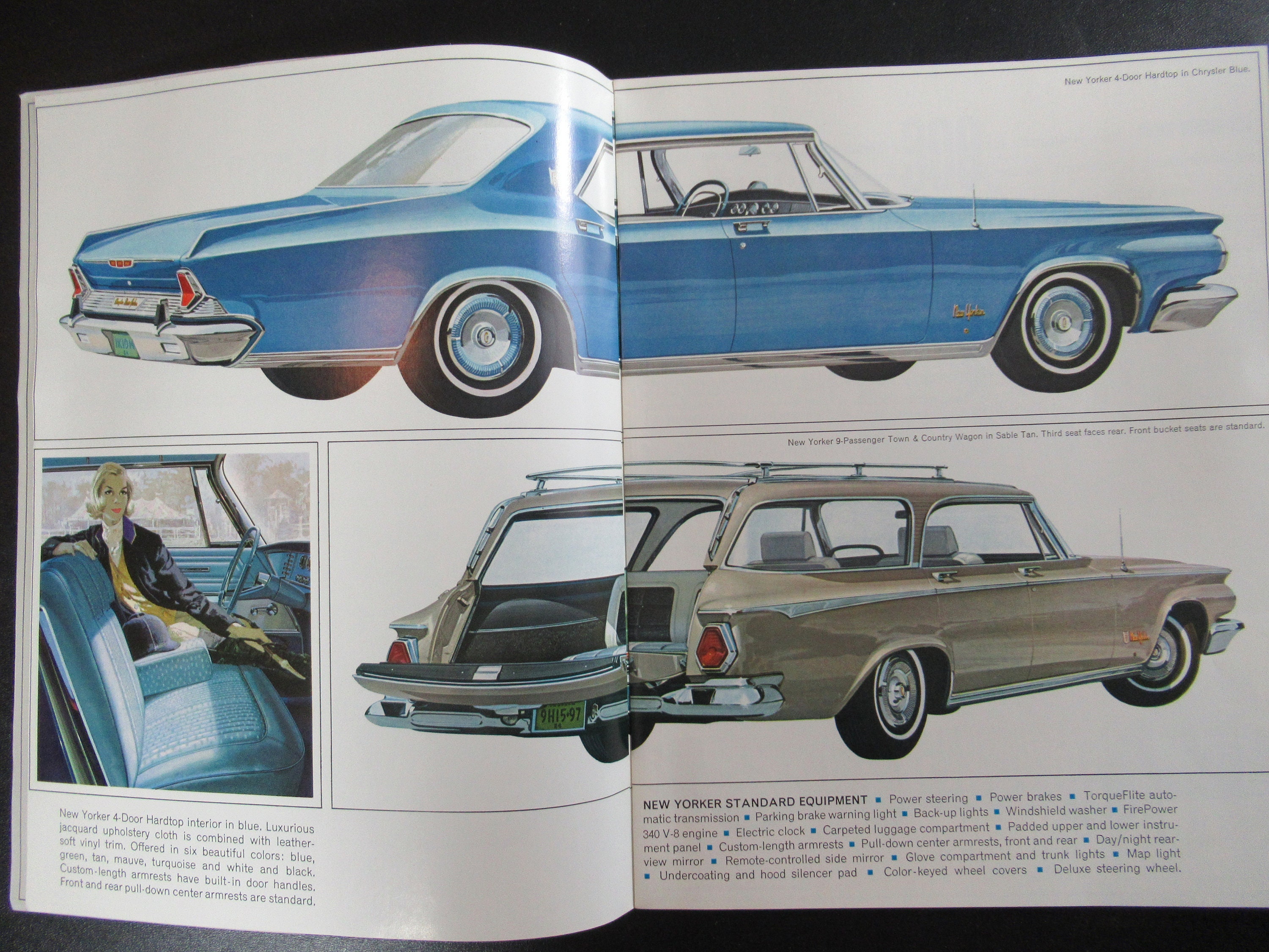 1964 Chrysler Book Type Sales Brochure, New Yorker, 300, Newport ...