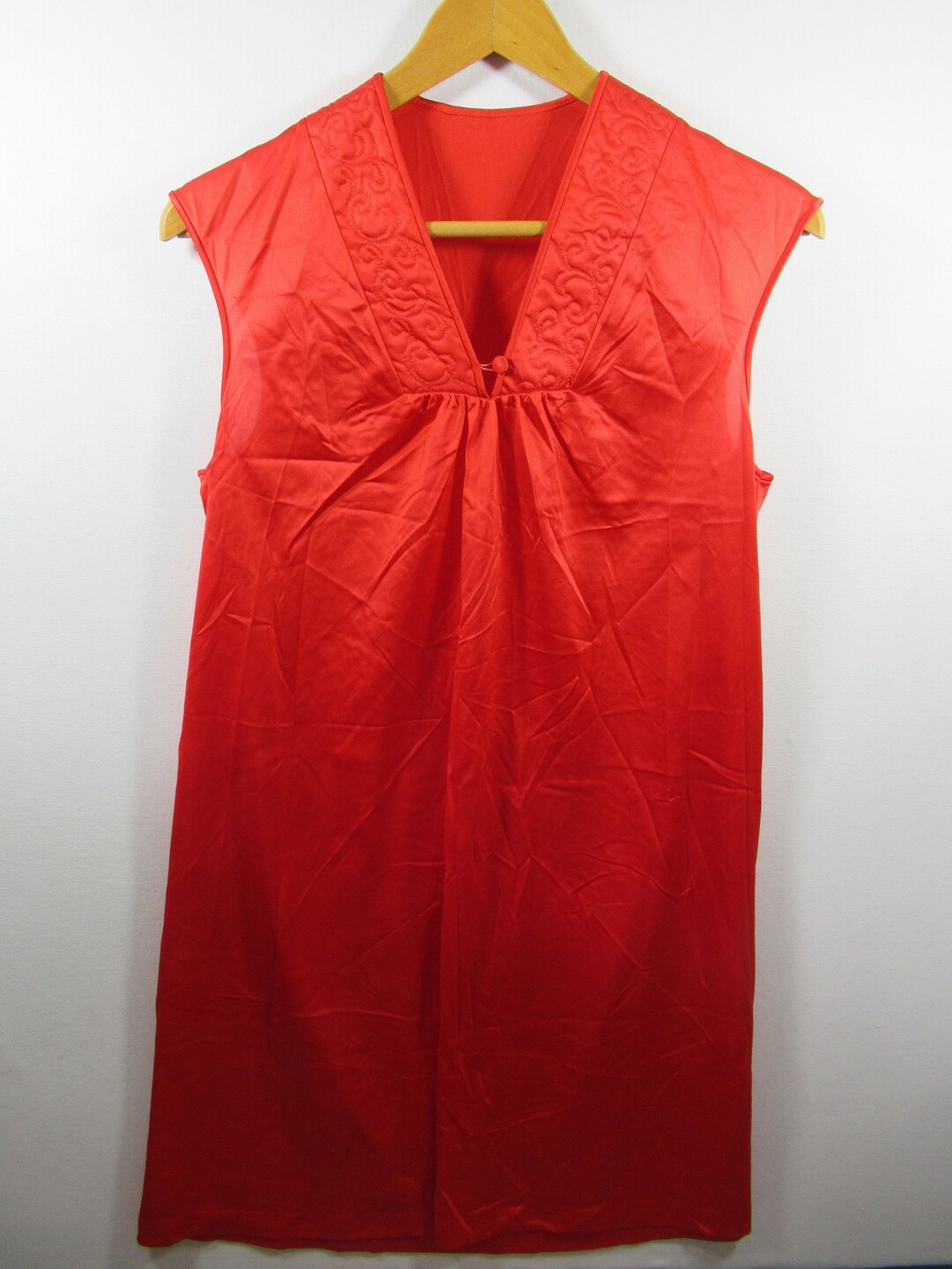 Vintage Jcpenney Red Nylon Sleeveless Nightgown, Women Size S - Etsy