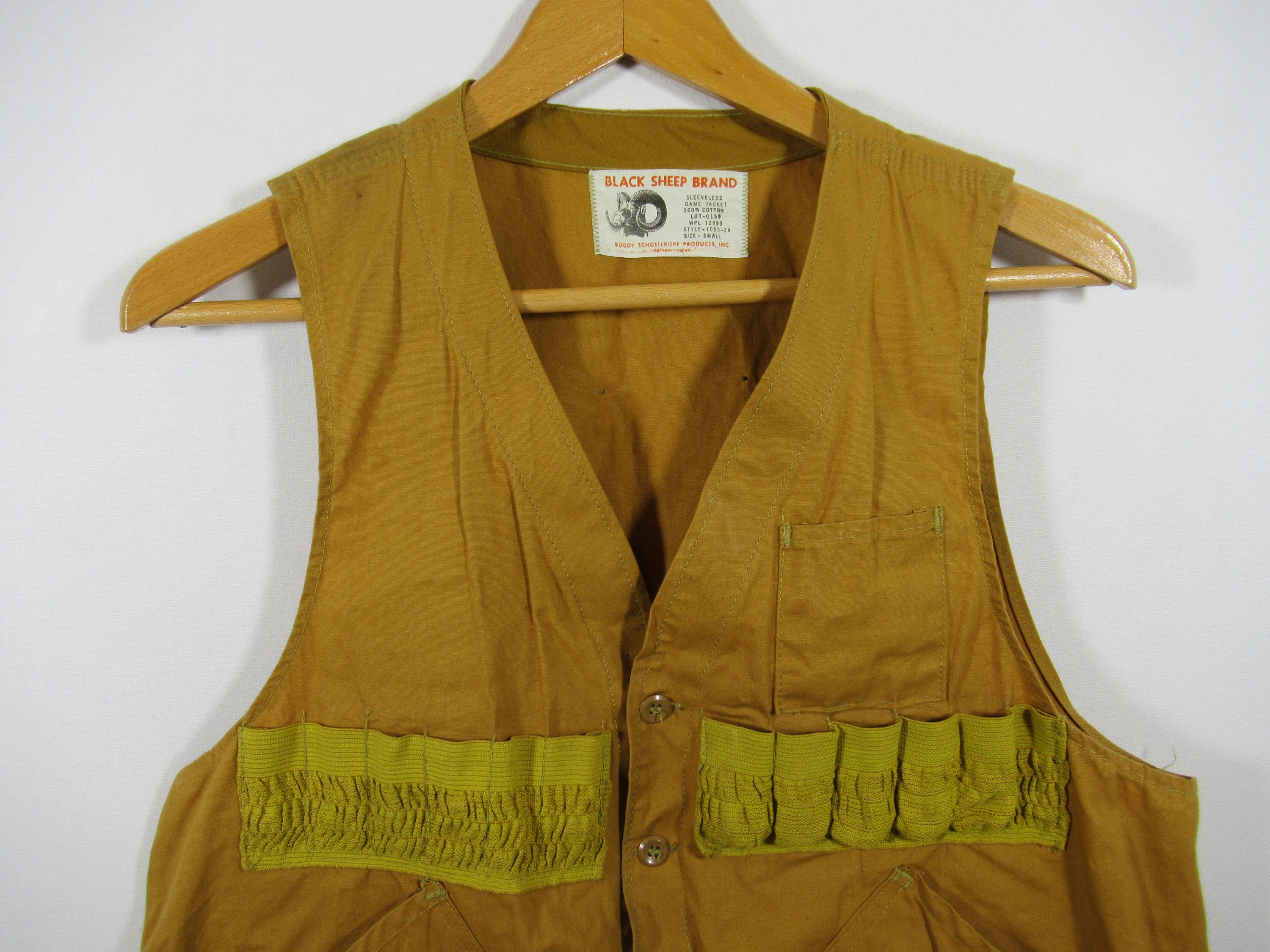 Vintage Black Sheep Brand Men's Adult Small Hunting Vest, Sleeveless ...