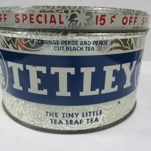 Vintage 1940s Tetley Tea Bags Tin Can - Etsy