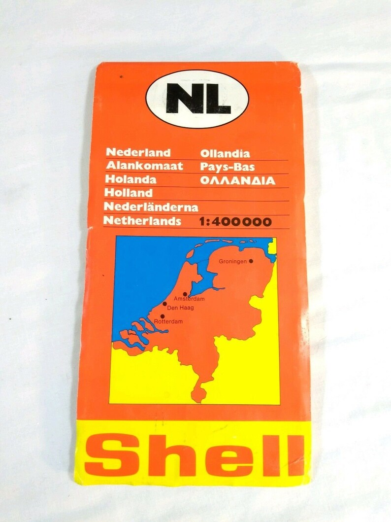 1980s Shell Oil Gas Station Map, Netherlands, Holland, Vintage - Etsy