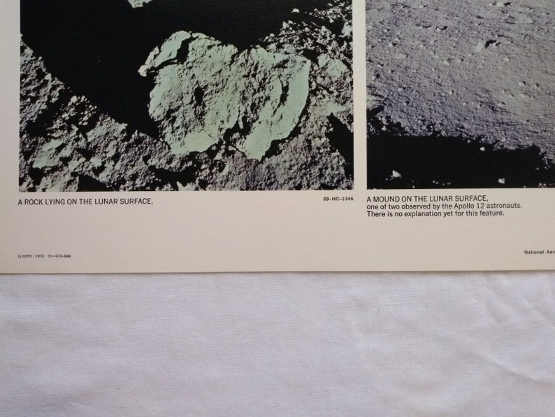 NASA Apollo 12 Lunar Surface Poster Print, Vintage - Etsy