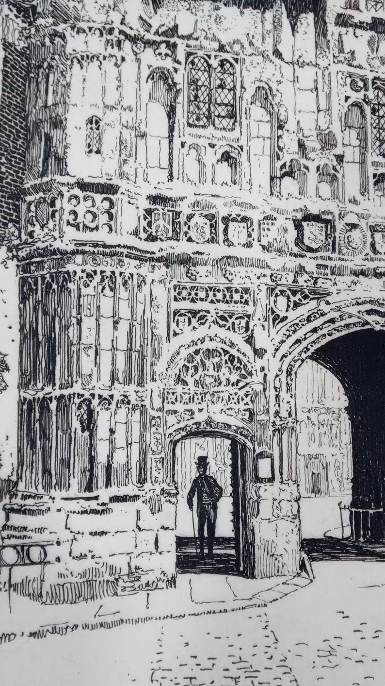 1884 Joseph Pennell Etching, Gateway Canterbury Cathedral, Art Print ... 1884 Joseph Pennell Etching, Gateway Canterbury Cathedral, Art Print ...
