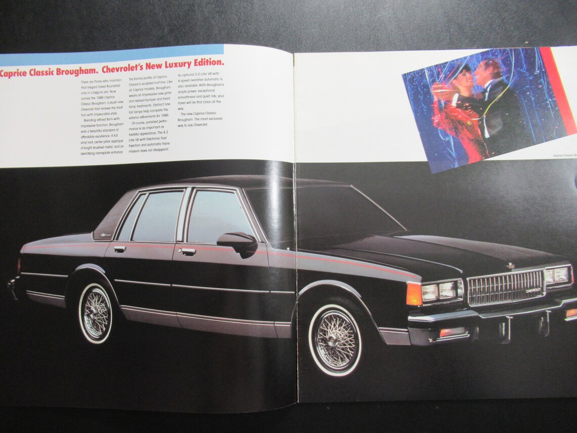 1986 Chevrolet Caprice Brochure, Vintage Chevy Advertising - Etsy