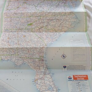 Vintage Standard Oil Eastern US Gas Station Map, Mid Century ...