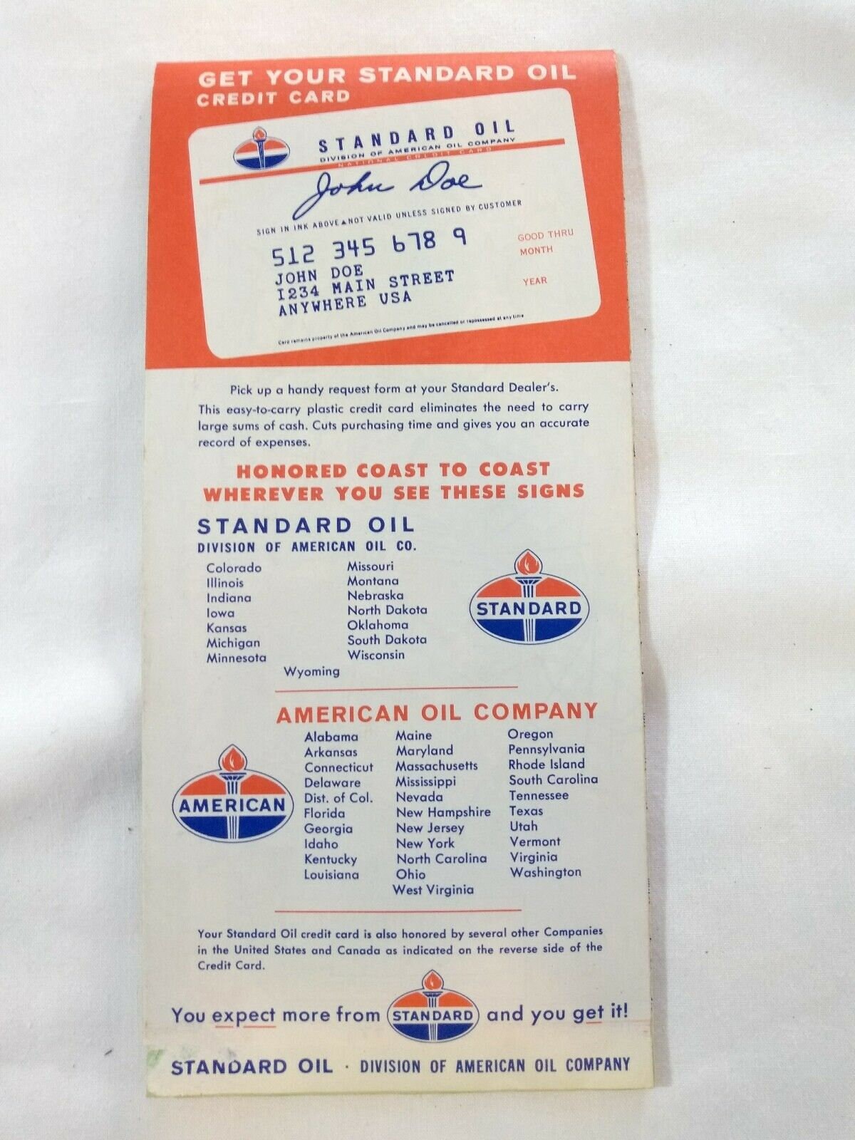 Vintage Standard Oil Eastern US Gas Station Map, Mid Century ...