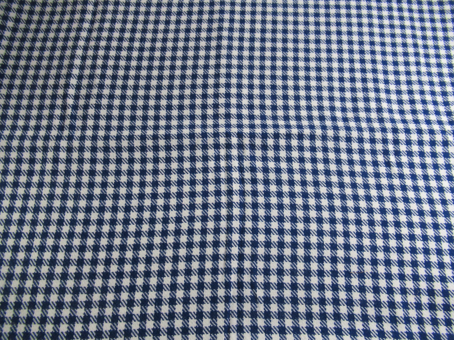 Vintage Acrylic Faux Wool Blue White Check Fabric, 1 Yard - Etsy