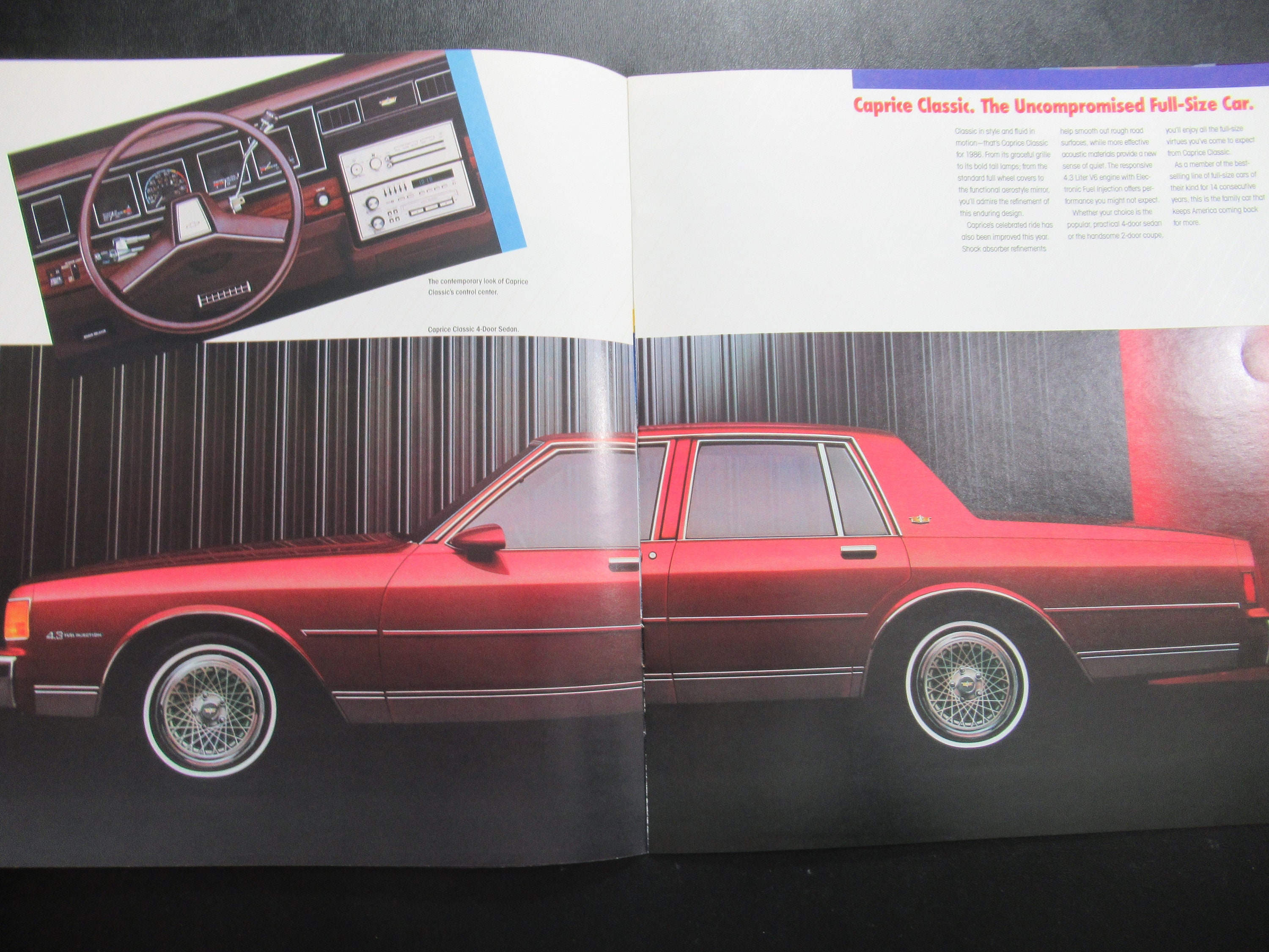 1986 Chevrolet Caprice Brochure, Vintage Chevy Advertising - Etsy