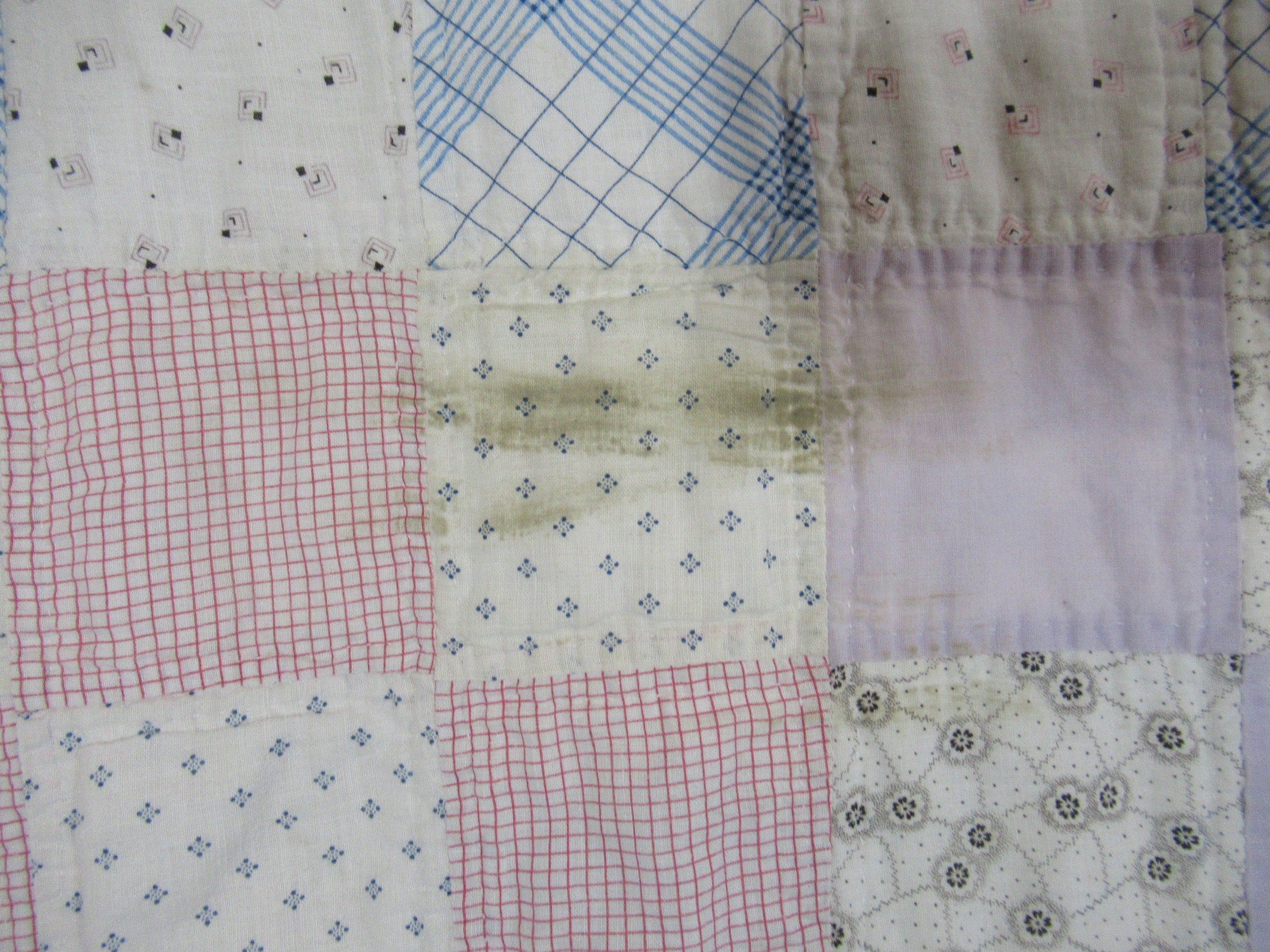 Antique Vintage Hand Stitched Calico Patchwork Quilt 52x88 - Etsy