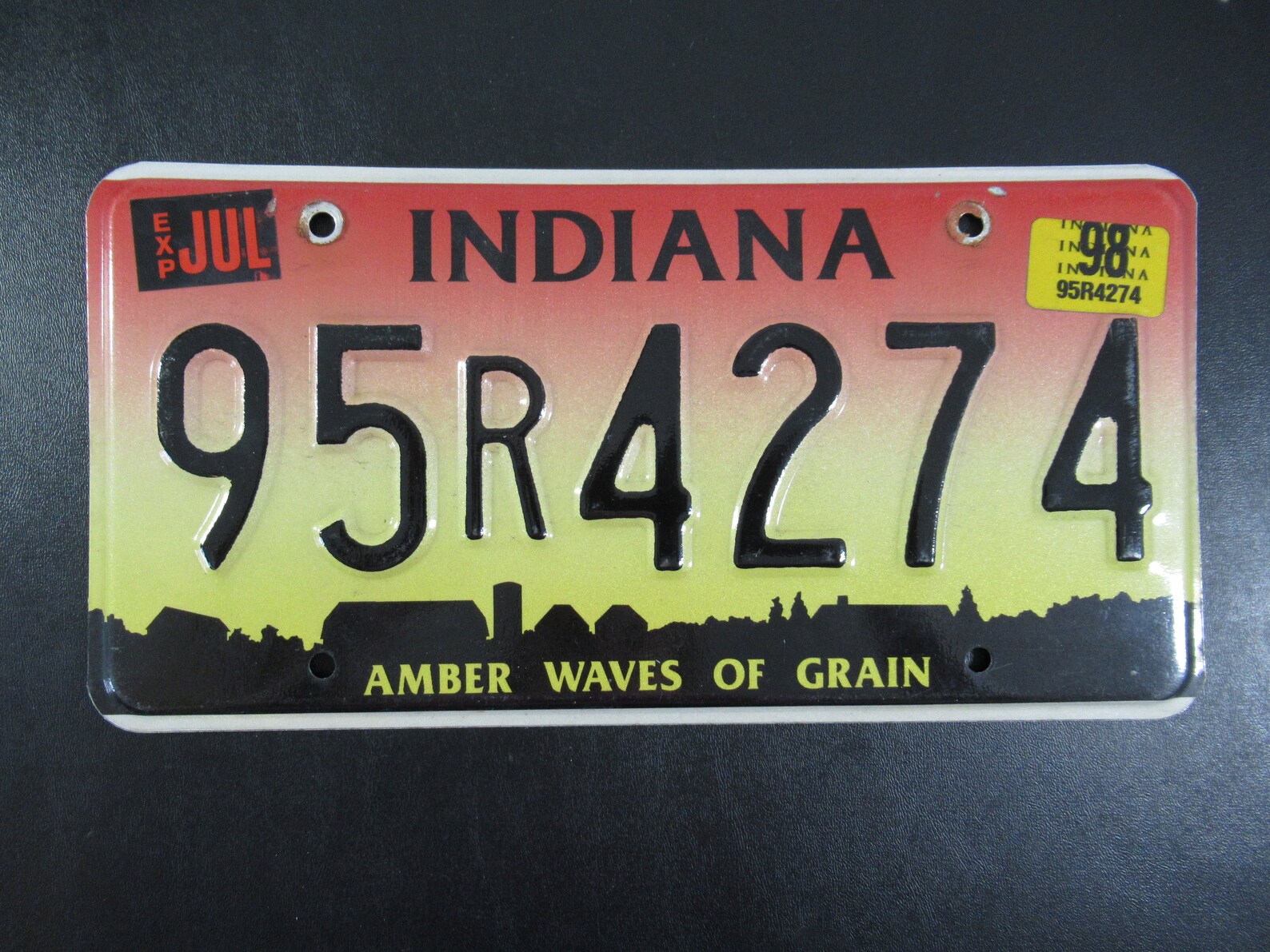 Vintage Indiana License Plate, 1998, Indianapolis, Marion County, 90s ...
