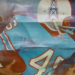 Vintage Original 1975 Houston Oilers NFL Football Poster Reagan Wilson ...