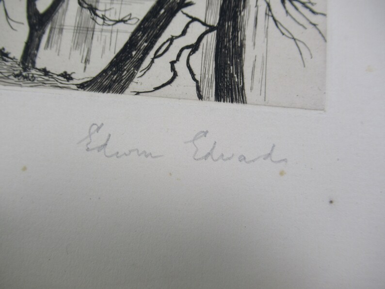 Edwin Edwards Durham England Original Etching Pencil Signed - Etsy