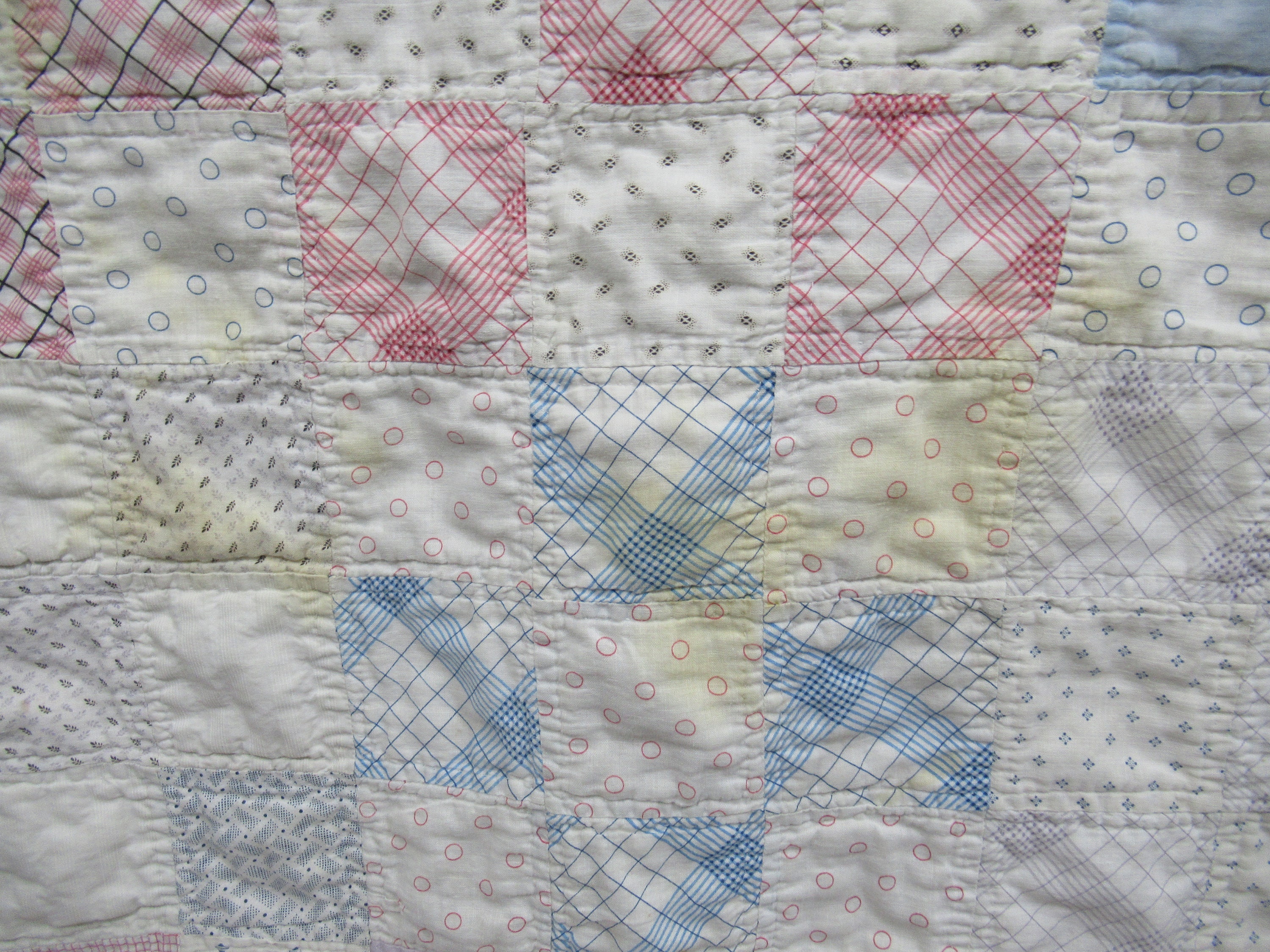 Antique Vintage Hand Stitched Calico Patchwork Quilt 52x88 - Etsy