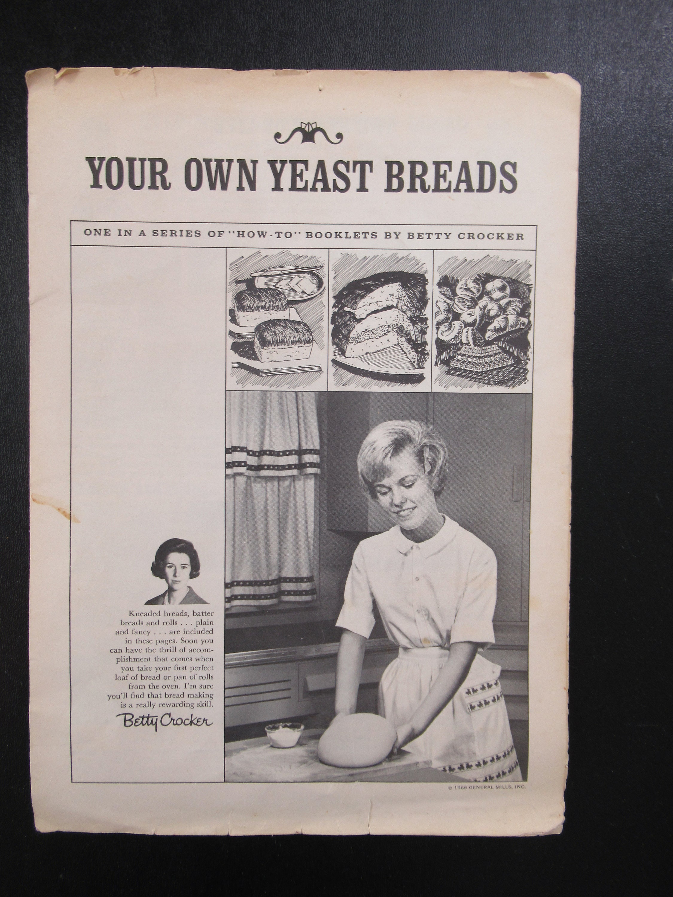 Vintage Your Own Yeast Breads Recipe Booklet Betty Crocker Cookbook ...