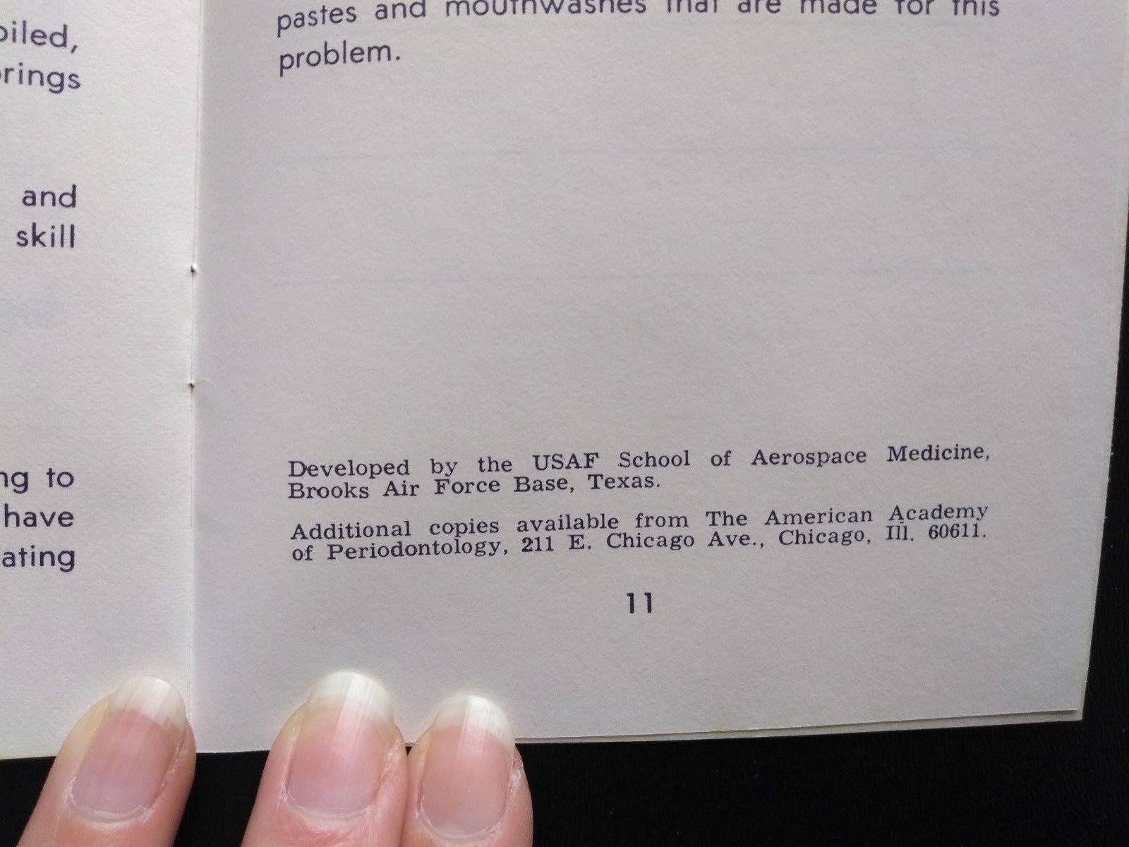 USAF Aerospace Medicine Dental Hygiene Brochure Brooks AFB - Etsy