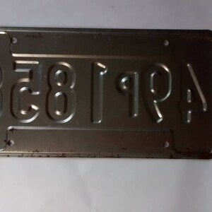 Vintage 1980 Indiana License Plate, 49P1858, 1980s, Metal, Automobile ...