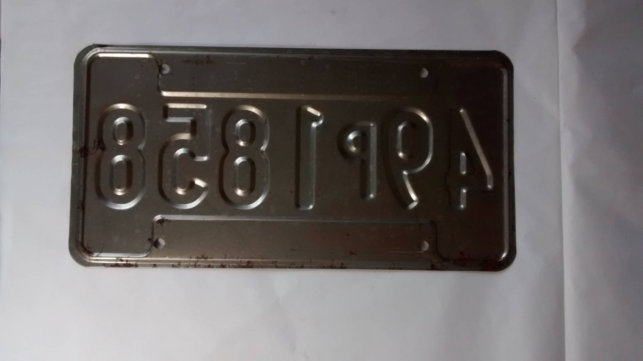 Vintage 1980 Indiana License Plate, 49P1858, 1980s, Metal, Automobile ...