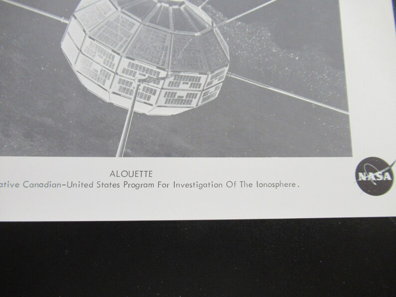 NASA Alouette Satellite Print, Canadian, United States, Space, 1960s ...