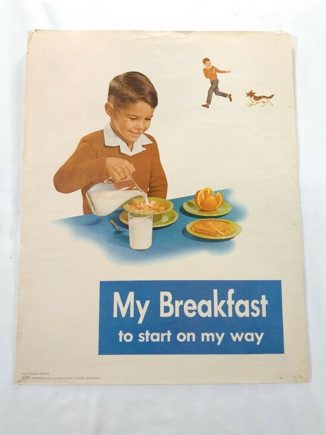 1950s Milk Advertising Poster, National Dairy Council, Breakfast ...