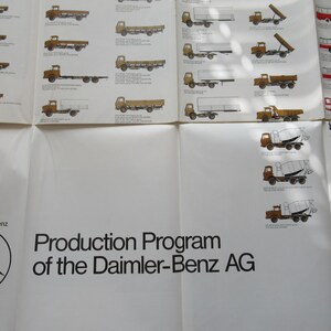 1970s Mercedes Daimler Benz Production Program Car Brochure, Dealer ...