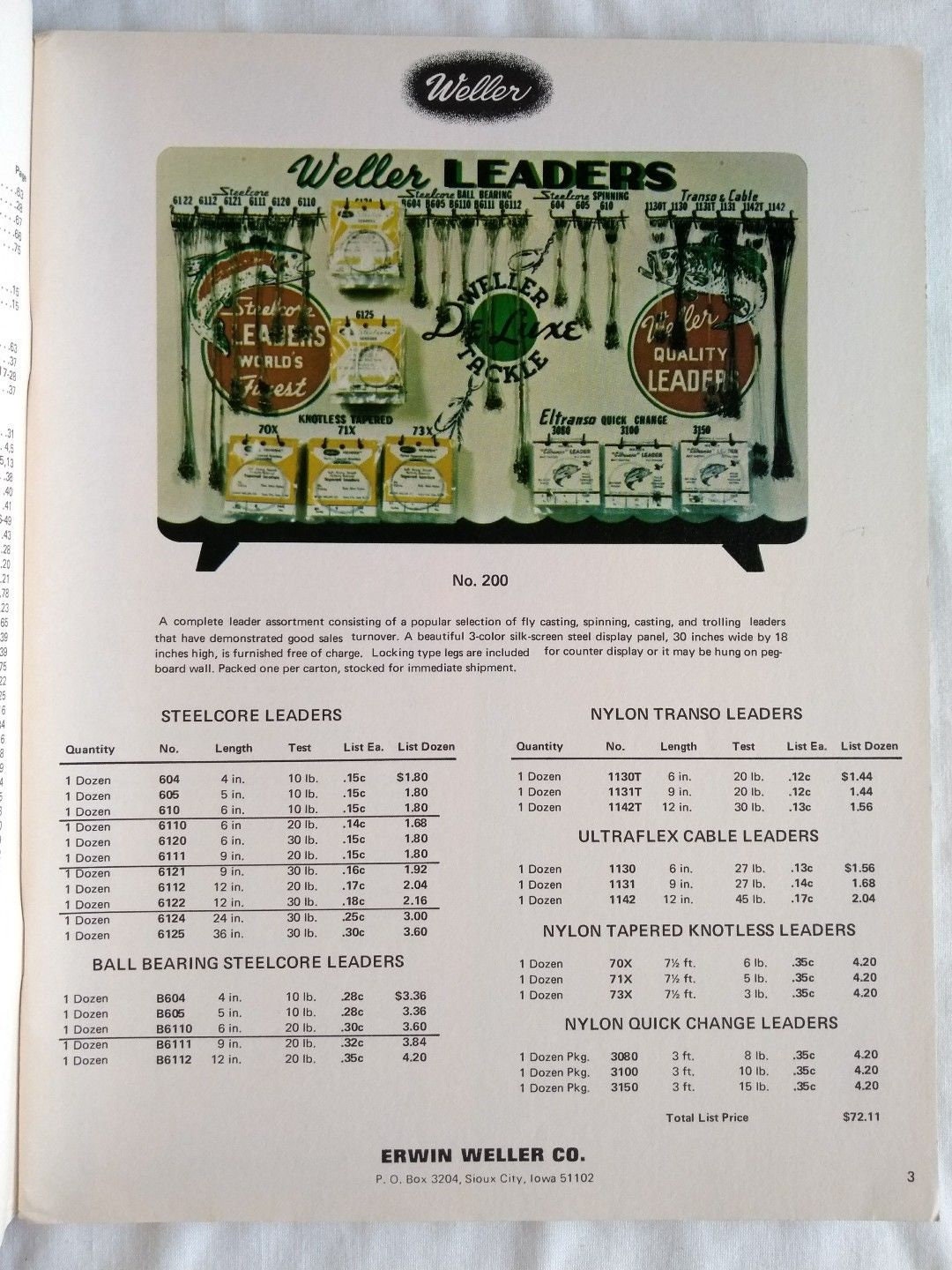 Vintage Weller Fishing Tackle 1971 Catalogue, Brochure de vente ...
