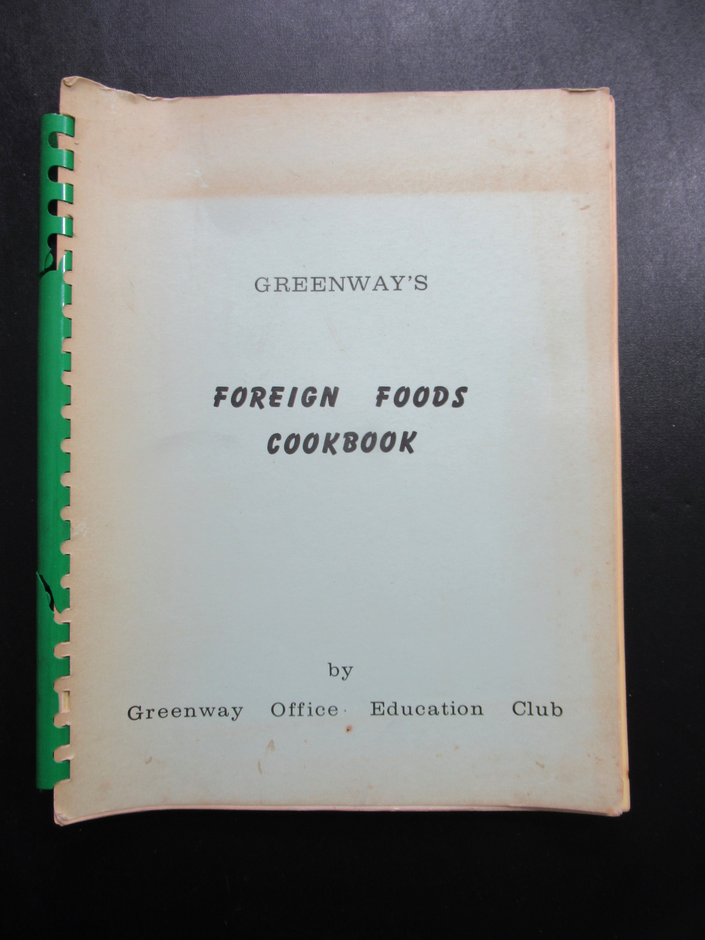 Vintage Foreign Food Typed Recipe Collection, International Cooking ...