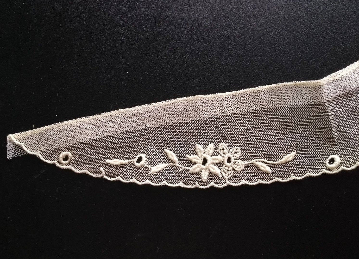 Vintage Lace Netting Embroidered Collar, Net - Etsy