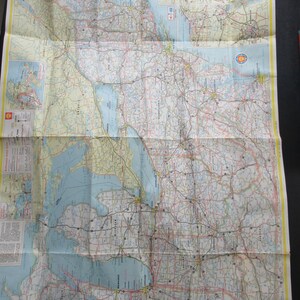 1967 Shell Oil Gas Service Station Map, Eastern United States, Vintage ...