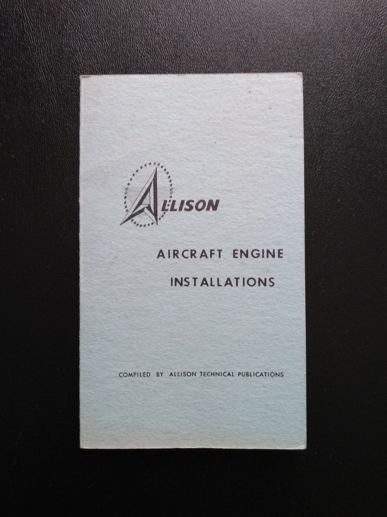 Allison Aircraft Engines Installations Card, 1950s, Vintage - Etsy