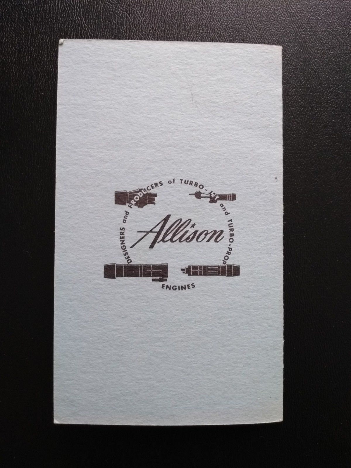 Allison Aircraft Engines Installations Card, 1950s, Vintage - Etsy