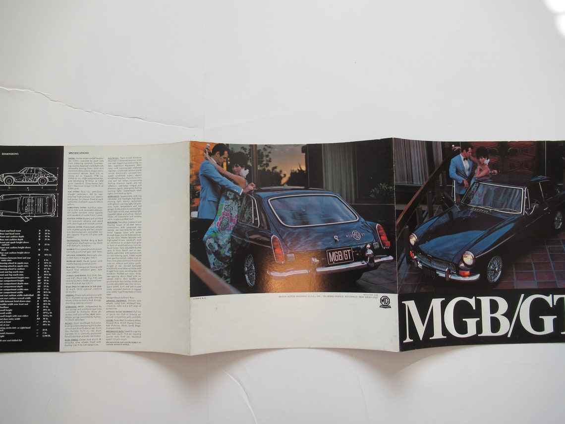 1968 MGB GT Mark II Car Brochure, Dealer Advertisement, Auto Prospekt ...
