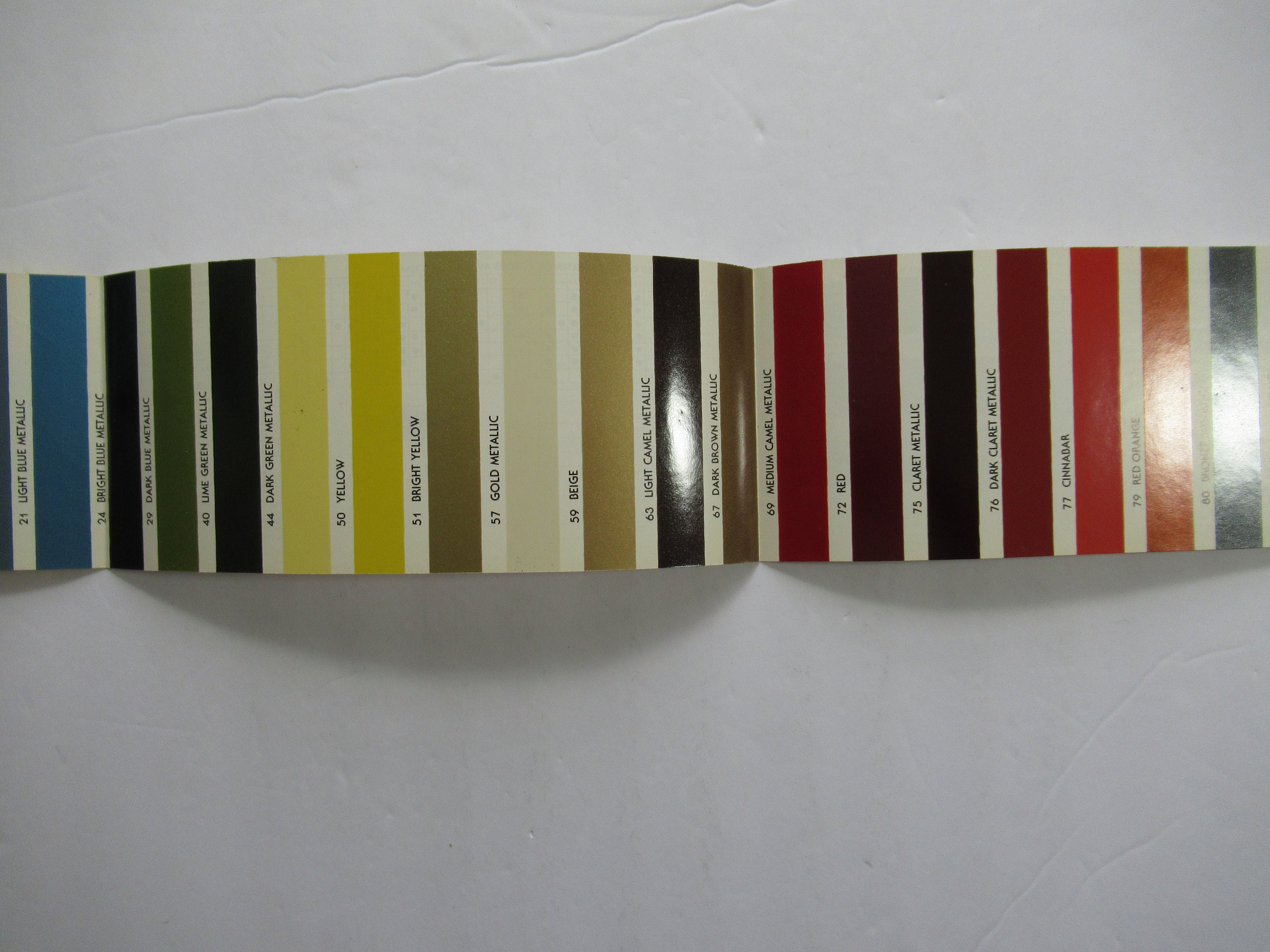 1980 Chevrolet Exterior Color Chip Brochure, Vintage Chevy Car ...