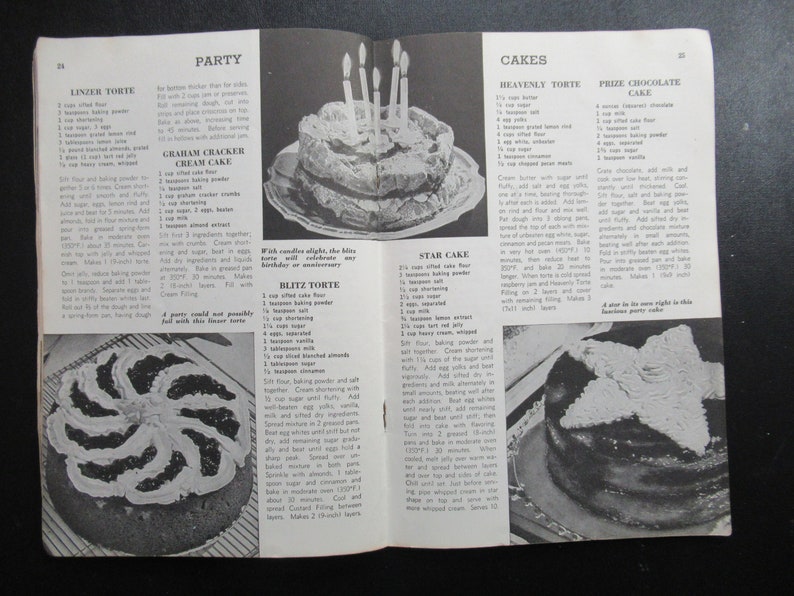 Vintage 250 Classic Cake Recipe Booklet, Baking Cookbook, 1940 - Etsy