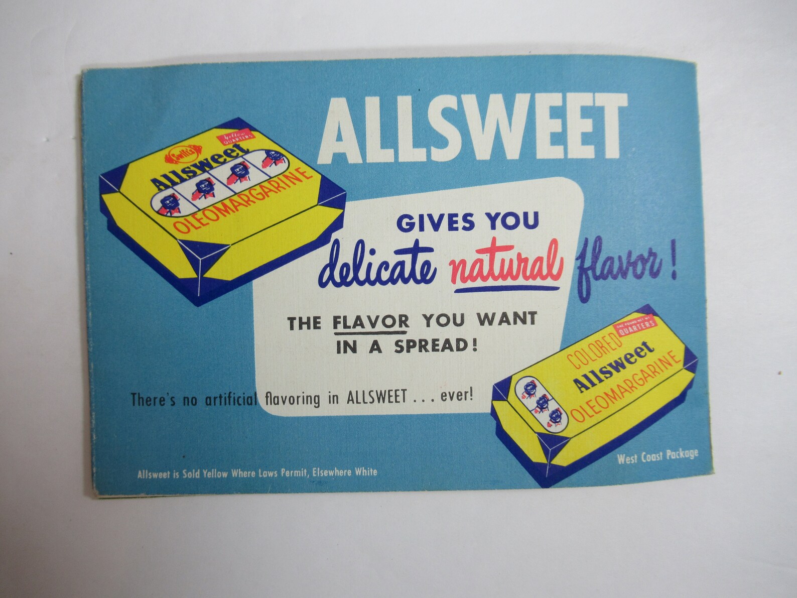 1950s Allsweet Oleo Margarine Recipe Booklet, Vintage Advertising ...