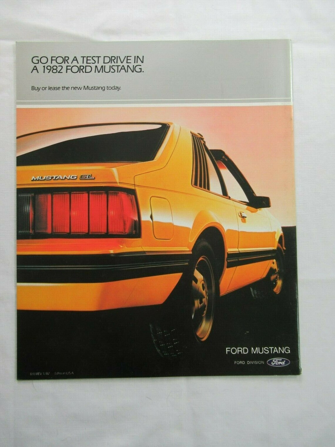 1982 Ford Mustang Car Brochure, Sales, Advertising, Dealer Catalog ...